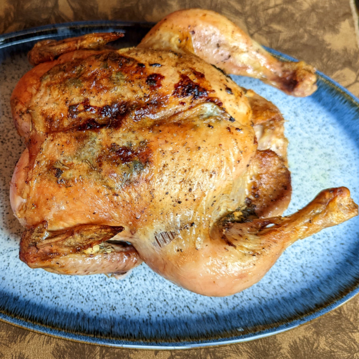 Garlic Herb Butter Roast Chicken - Avidly Ravenous